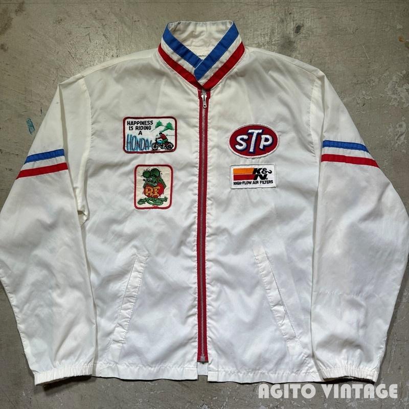 Don Jac 【men3052H】 70's STP ナイロンレーシングジャケット ワッペンカスタム トリコロール HONDA RAT FINK USA製 LARGE AG : NEXT51 ...