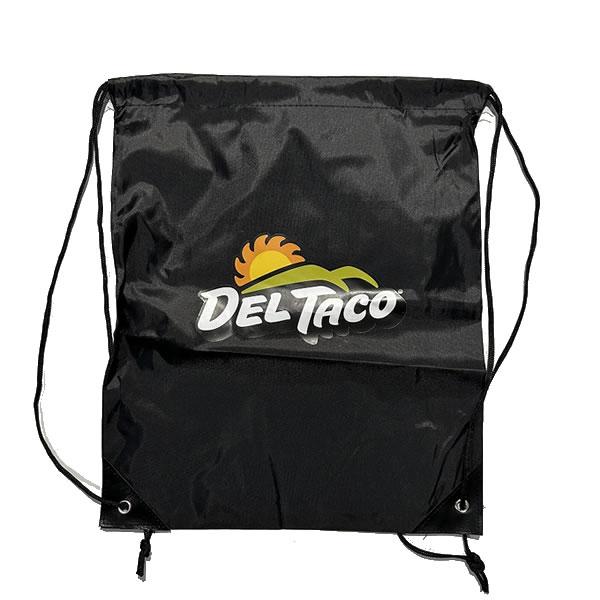 DEL TACO Drawstring Backpack デルタコ オフィシャル ロゴ ドローストリング バックパック【dlc004-blk ...