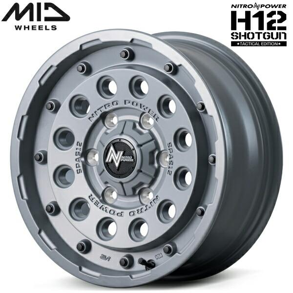 NITRO POWER MID H12 SHOTGUN Tactical Edition 1本価格 セミグロスコンクリート 5.5J-16インチ 5H139.7 インセット+20 : ネクスト ...