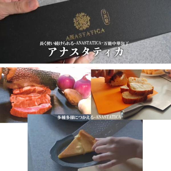 ANASTATICA アナスタティカ 中華包丁 切れ味 中華 和食 職人 手作り 高耐久 日本製 万能 包丁 高品質 非対称刃 水研ぎ 衛生的 女性 人間工学 : 0323-004028 ...