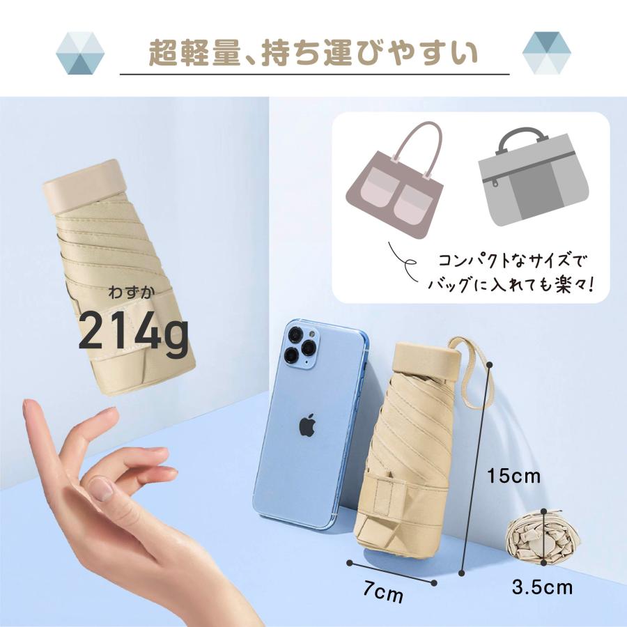 母の日セール 折りたたみ傘 日傘 UVカット 超軽量 214g 5色6本骨＆ ワンタッチ傘 自動開閉折りたたみ傘 8本骨 超撥水 晴雨兼用 頑丈 完全遮光 梅雨対策 : ネクスビジョンショップ ...