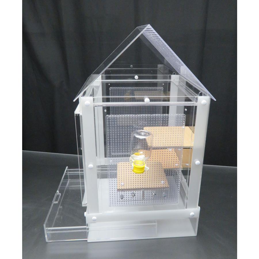 国産 組立式 フクロモモンガ ケージ 36×36×H66 ひさしの飛び出した三角屋根 ルーバースノコ付 : アクリルケージ屋さん - 通販 - Yahoo!ショッピング