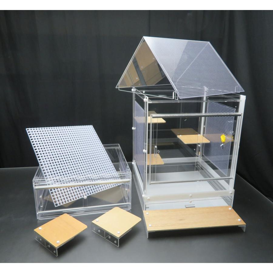 国産フクロモモンガケージ 46×46×H101 ひさしの飛び出した三角屋根 組立式 : fmka-4545101h : アクリルケージ屋さん - 通販 - Yahoo!ショッピング