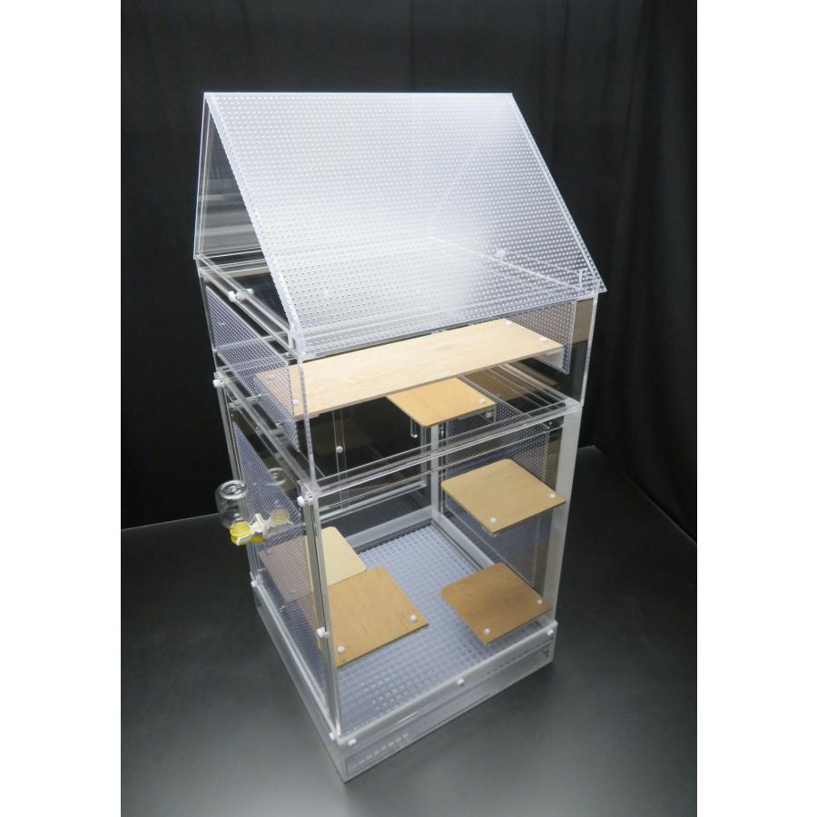 国産フクロモモンガケージ 46×46×H101 ひさしの飛び出した三角屋根 組立式 : fmka-4545101h : アクリルケージ屋さん - 通販 - Yahoo!ショッピング