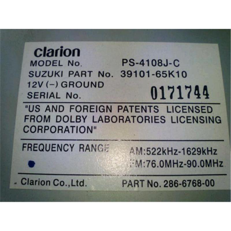 スズキ 純正 ワゴンR 《 MH21S 》 オーディオ P20600-24008320 : NGPパーツ王ヤフーショッピング店 - 通販 - Yahoo!ショッピング