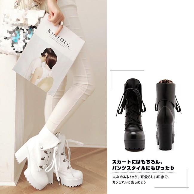 シューズ 靴 くつ l レディースシューズ 6cmヒール 太ヒール レースアップ かわいい 大人可愛い シンプル カジュアル おしゃれ お洒落 ラブリ ショートブーツ レディース ハイヒール 太ヒール レースアップ