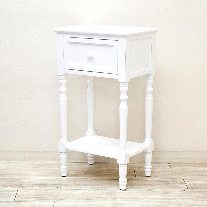 サイドテーブル 引き出し付き シャビーシック ヨーロピアン アンティーク調 木製棚 Liberteリベルテ : nic-nac Yahoo!ショッピング店 - 通販 - Yahoo!ショッピング