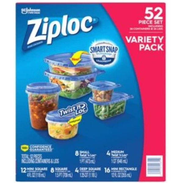 Ziploc ストレージコンテナ バラエティパック スマート&ロックテクノロジー 52個 : ニックス - 通販 - Yahoo!ショッピング