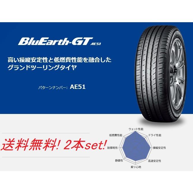 BluEarth 225/45R19 96W XL BluEarth-GT(ブルーアースジーティー) AE51 ヨコハマ 乗用車用タイヤ(メーカー取り寄せ商品) 2本セット : ナイス24 ...