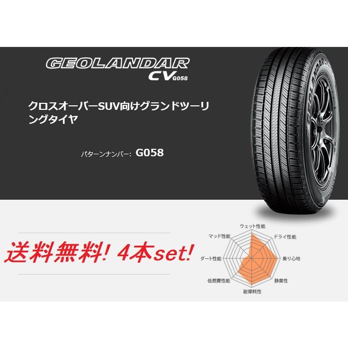 GEOLANDAR 送料無料! ヨコハマ CV G058 225/55R19 99V 4本セット : ナイス24 - 通販 - Yahoo!ショッピング