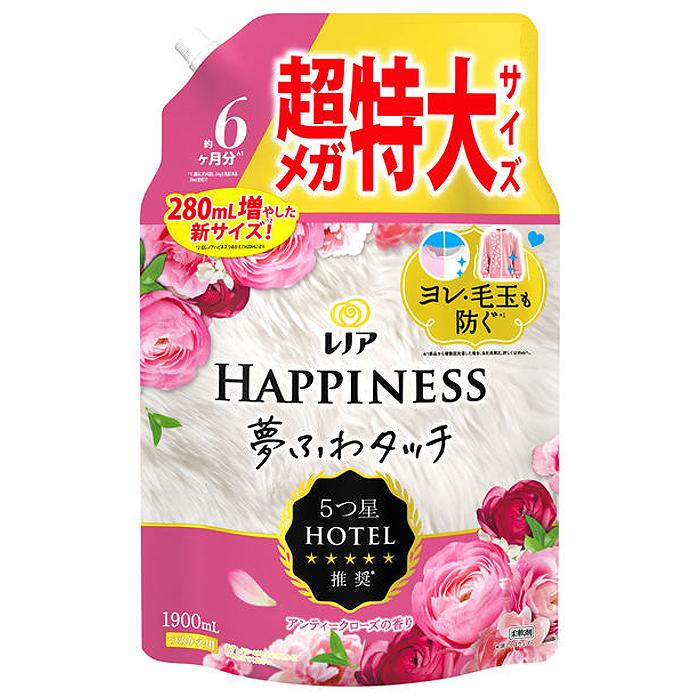 レノアハピネス レノア ハピネス 夢ふわタッチ アンティークローズの香り つめかえ用 1900mL 柔軟剤 P&G : ナイスドラッグ Yahoo!店 - 通販 - Yahoo!ショッピング
