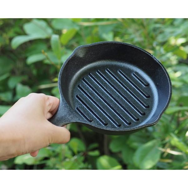 LODGE ロッジ グリルパン6 1/2 L3GP キャンプ用品 鉄分 がとれる 鉄鍋 てつなべ : ニッチ・エクスプレス - 通販 ...