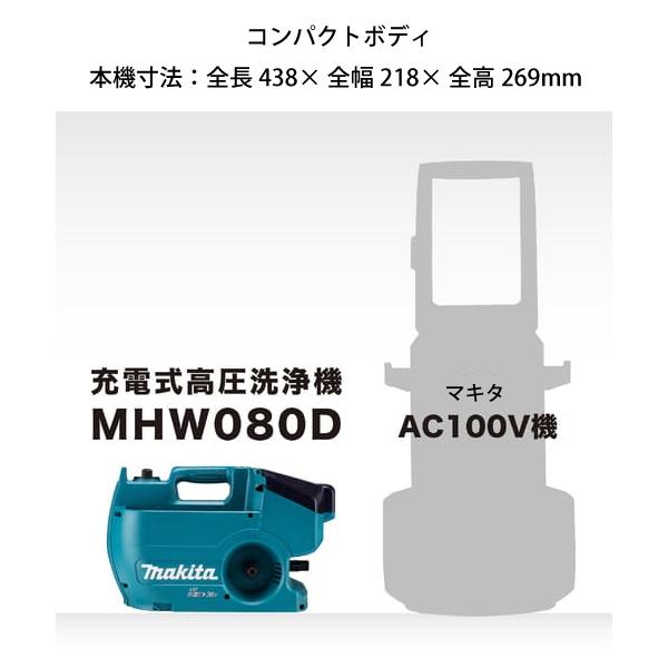 マキタ makita 36V 充電式 高圧洗浄機 MHW080DPG2 バッテリー・充電器付き 電動 自吸 水道 洗車 高圧 洗浄 掃除 清掃 タンク 純正 : ニッチ・エクスプレス - 通販 ...