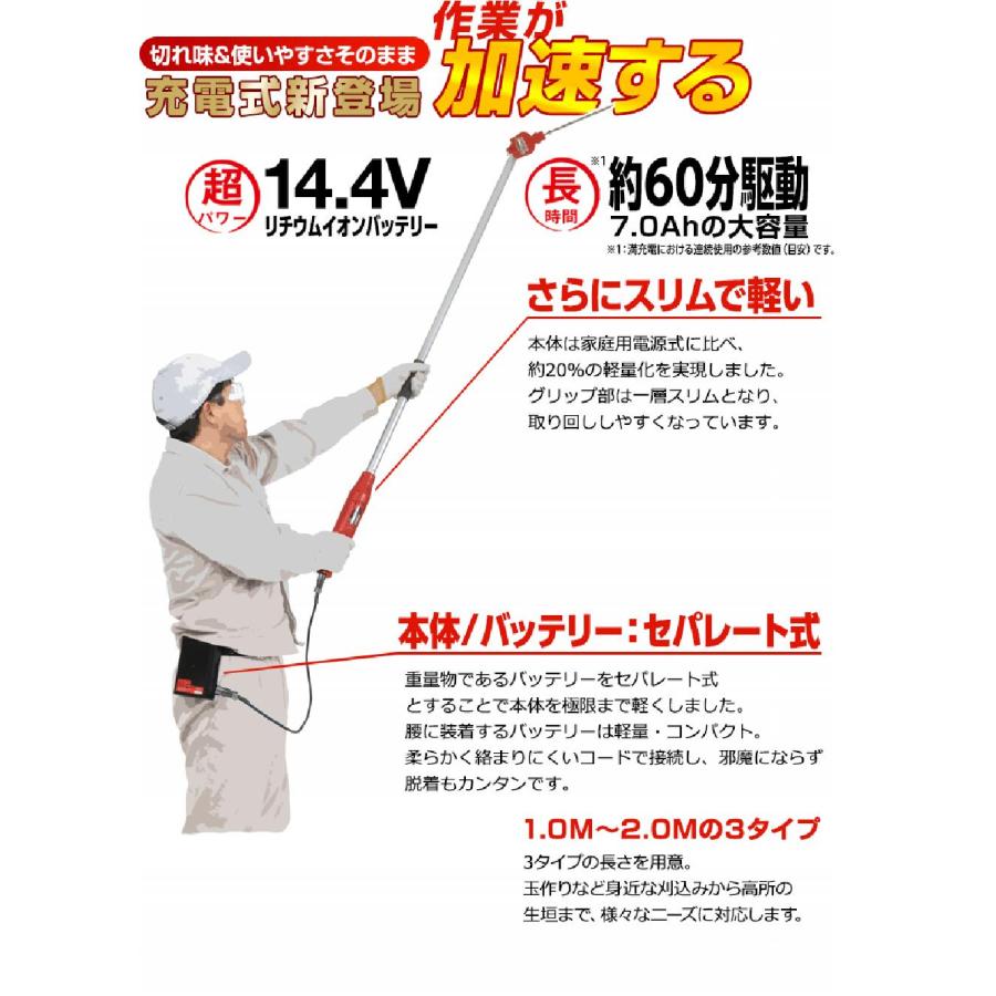 ニシガキ工業 高速バリカン 高枝 生垣 植木 充電式 バッテリー付き 1.5m N-903 N903 送料無料 : 農・園芸資材のにちりきヤフー店 - 通販 - Yahoo!ショッピング