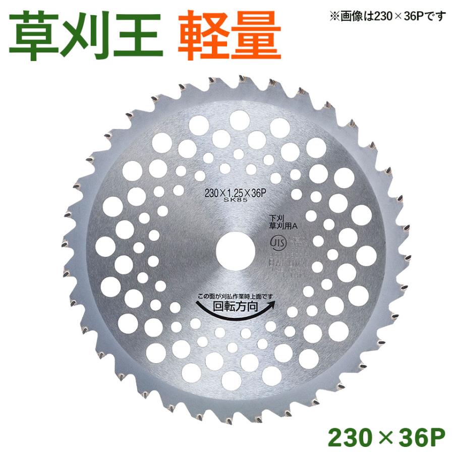 【1枚組】 草刈王 軽量 チップソー バクマ工業 BAKUMA 230×36P 外径230mm 36枚刃 草刈り 草刈機 刈払機 炭素鋼 V型埋込 中心刃 雑草 JISマーク : 農・園芸資材 ...