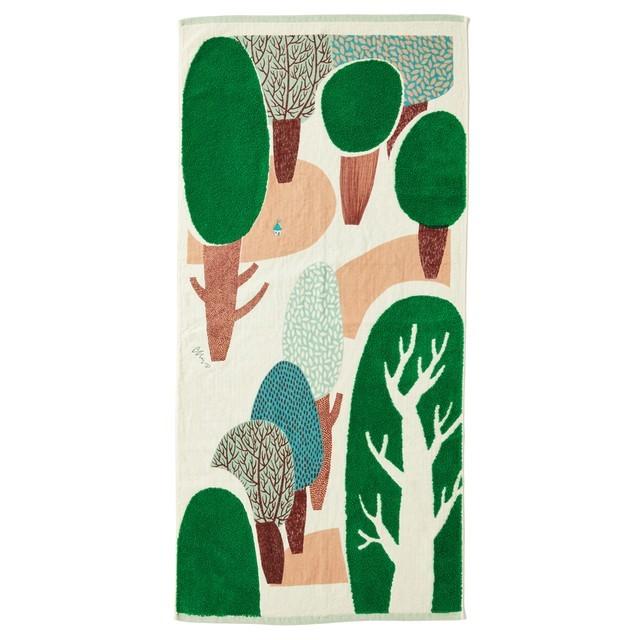 moritaMiW バスタオル 森のわが家 グリーン 60cm×120cm :4512873041654:niconomanimani ニコノ ...
