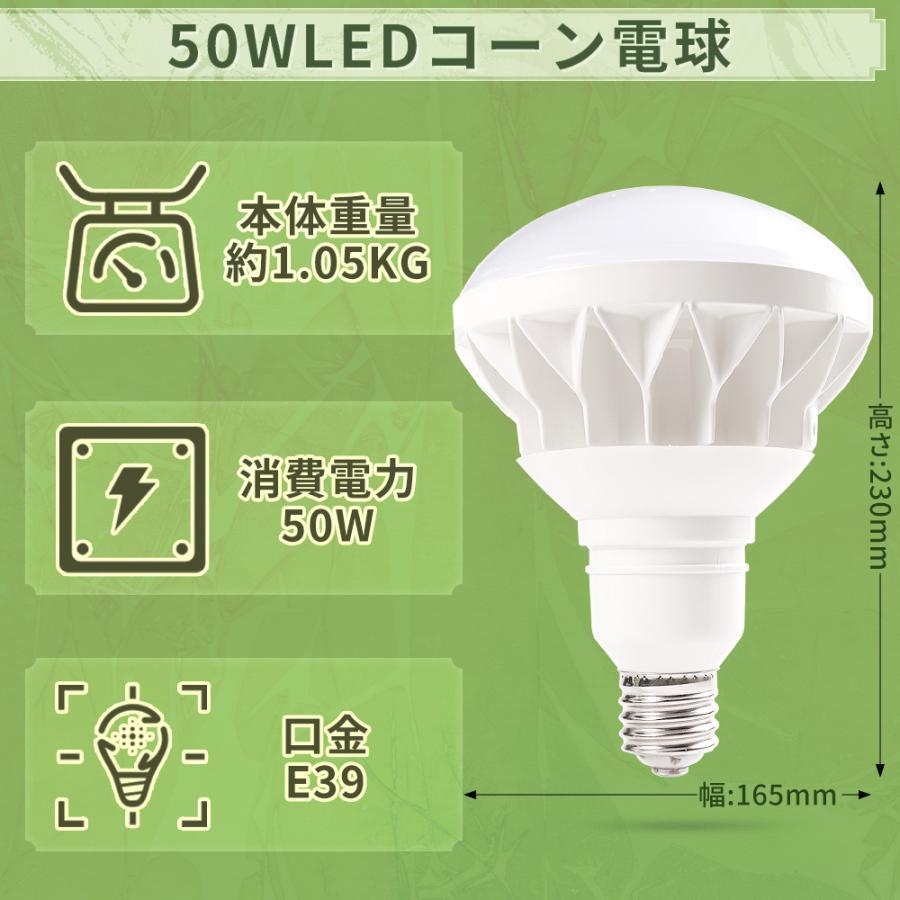 PAR56 50W E39口金 500W水銀灯相当 LEDバラストレス水銀灯 高輝度10000lm 50000h設計寿命 節電 駐車場 工場照明 作業灯 展示照明 街路灯 道路灯 : led ...
