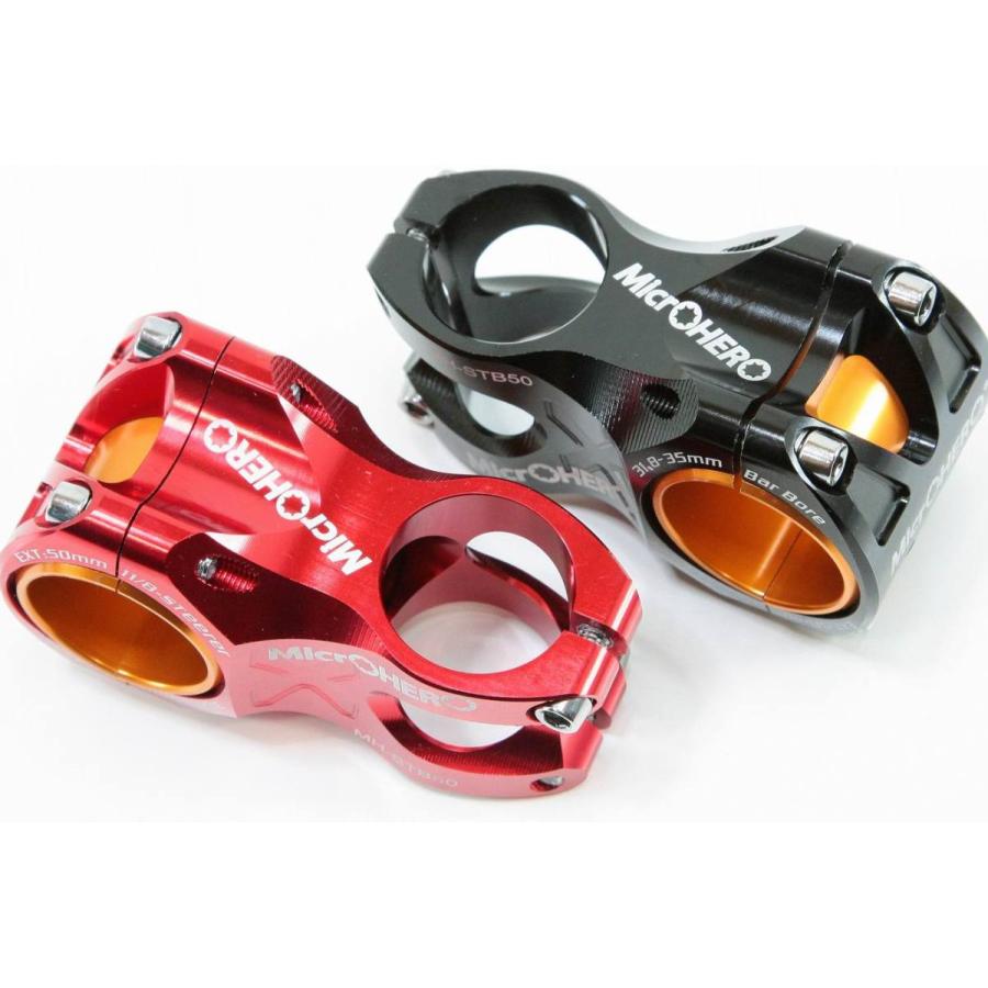 【即納】【頑丈】MicrOHERO 軽量155g 軽量アルミ合金 CNC ステム Φ31.8/35-50/28.6mm MH-STB50 ブラック : 2018020860 : 虹橋 ...