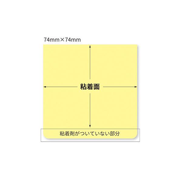 3M ポストイット 全面強粘着ふせん 74×74mm 30枚×1パッド F-33 文房具 文具 Post-it おしゃれ かわいい 付箋 ...