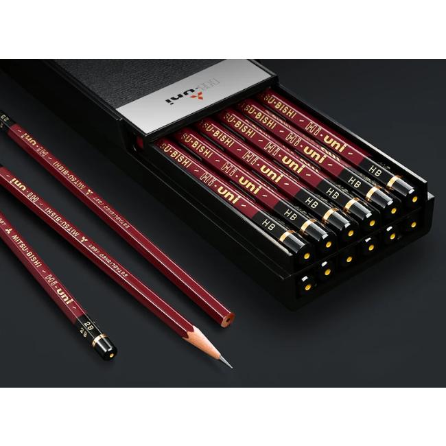 ハイユニ 【名入れ無料】三菱鉛筆 ダース販売 10H 9H 8H 7H 6H 5H 4H 3H 2H H F HB B 2B 3B 4B 5B 6B 7B 8B 9B 10B 入学祝い 卒園 ...