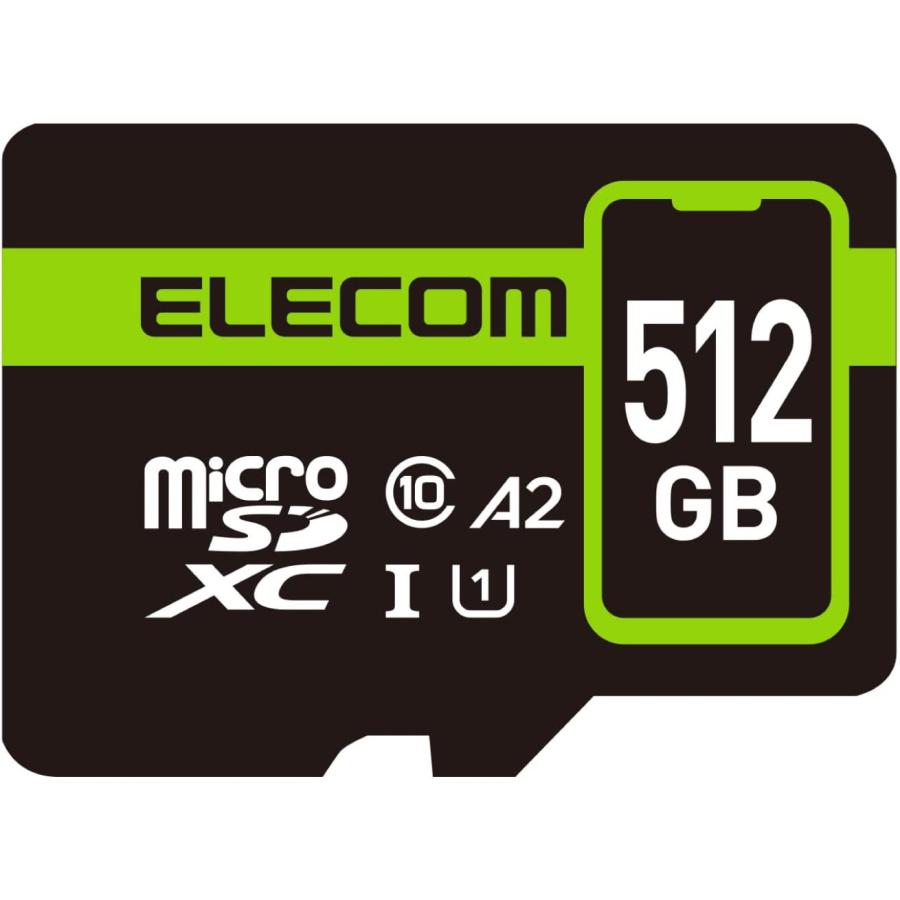 ELECOM エレコム microSD 512GB UHS-I U1 90MB/s microSDXCカード データ復旧サービス2年付 MF-SP512GU11A2R マイクロ エスディー ...
