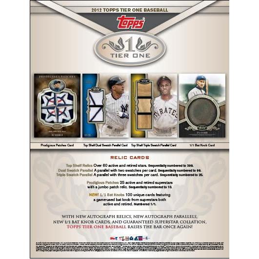MLB 2012 TOPPS TIER ONE BASEBALL BOX :02032012001:トレカショップ二木 - 通販 ...