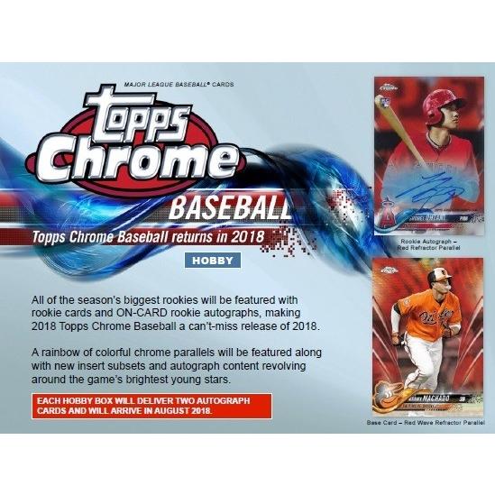 MLB 2018 TOPPS CHROME BASEBALL HOBBY BOX : トレカショップ二木 - 通販 - Yahoo!ショッピング