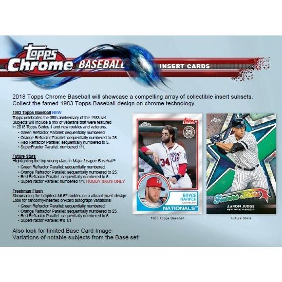 MLB 2018 TOPPS CHROME BASEBALL HOBBY BOX : トレカショップ二木 - 通販 - Yahoo!ショッピング