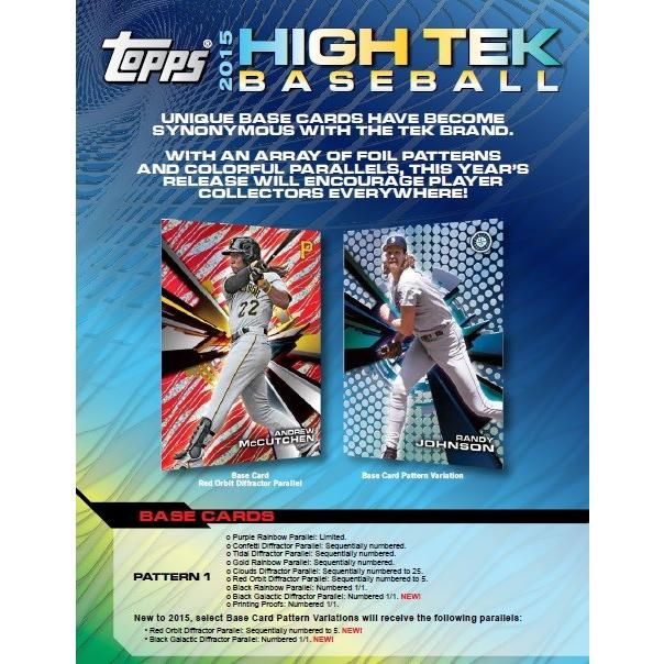 MLB 2015 TOPPS HIGH TEK BASEBALL BOX : トレカショップ二木 - 通販 - Yahoo!ショッピング