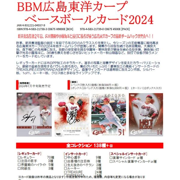 BBM 広島東洋カープ ベースボールカード 2024 BOX(送料無料) 7 BBM 広島東洋カープ ベースボールカード 2024 BOX(送料無料) 7