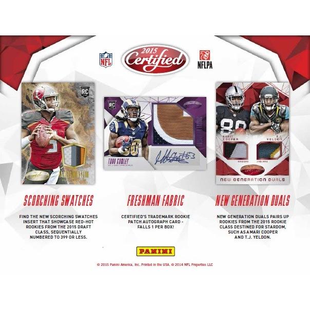 NFL 2015 PANINI CERTIFIED FOOTBALL BOX :070320150010:トレカショップ二木 - 通販 ...