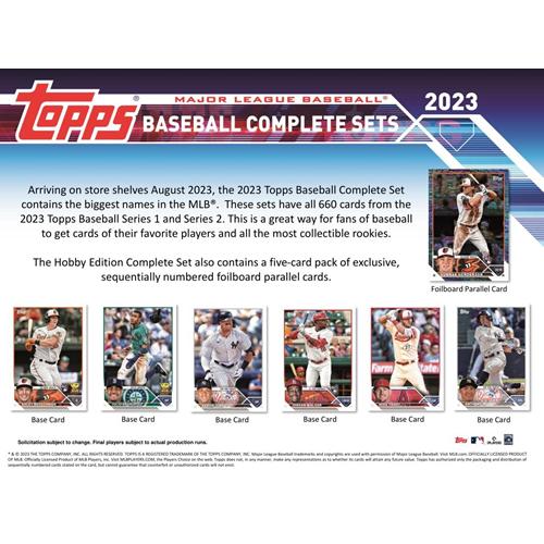 MLB 2023 TOPPS COMPLETE SETS HOBBY (送料無料） : トレカショップ二木 - 通販 - Yahoo!ショッピング