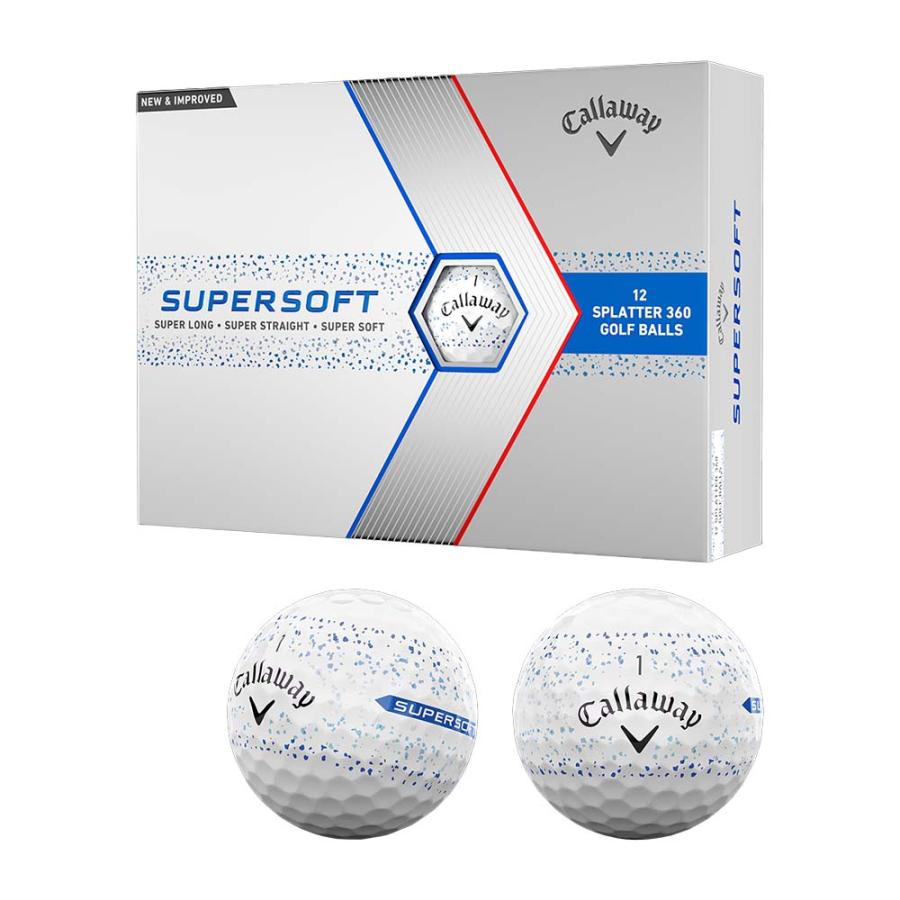 Callaway キャロウェイ（Callaway） SUPERSOFT SUPLATTER 360 ボール ブルー 1ダース 2024 : 二木ゴルフYahoo!ショッピング店 - 通販 ...