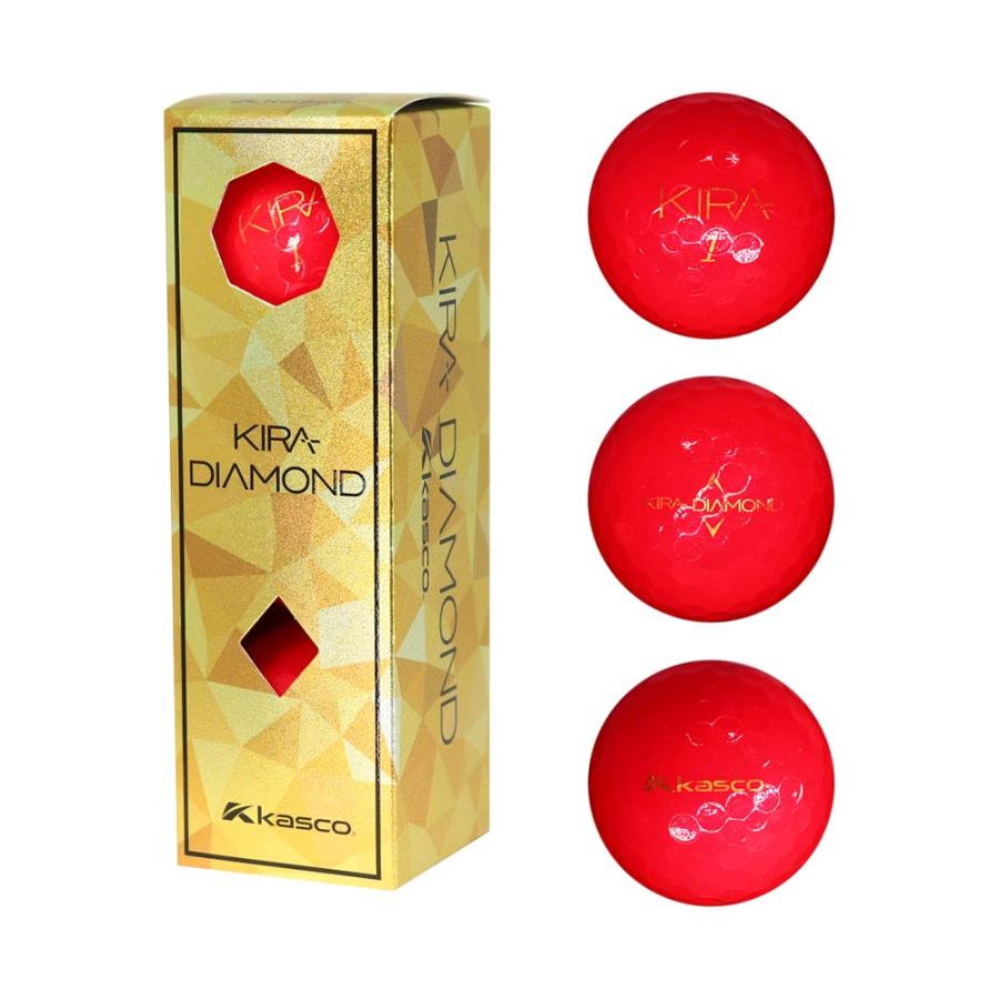 kasco キャスコ（kasco） KIRA ダイヤモンド レッド 1スリーブ（3個入） 2024 : 二木ゴルフYahoo!ショッピング店 - 通販 - Yahoo!ショッピング