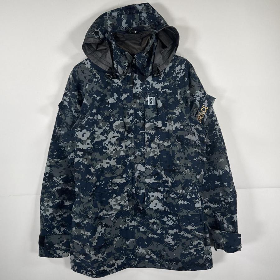 USA古着 ミリタリージャケット ECWCS GORE-TEX デジカモ 迷彩 カモフラ ゴアテックスパーカー ワッペン small regular ブルー×ネイビー : 古着屋NIKKU ...