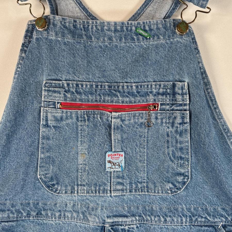 ポインター 古着 90's/90年代 POINTER USA製 オーバーオール デニム ワーク ワンポイントロゴ 大きいサイズ w48 ブルー系 メンズ : 古着屋NIKKU - 通販 ...