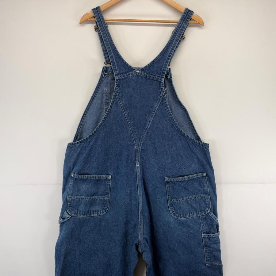 古着 カーハート Carhartt オーバーオール デニム 大きいサイズ ワンポイントロゴ ワーク w44 L30  ブルー メンズ Carhartt（カーハート） 古着 オーバーオール デニム 大きいサイズ