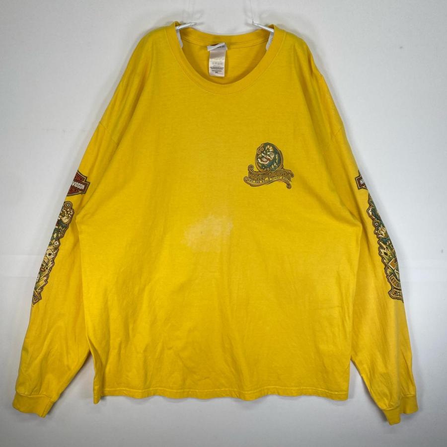 古着 00’s/00年代 ハーレーダビッドソン HARLEY DAVIDSON 長袖シャツ ピエロ USA製 モーターカルチャー 両面 袖 ...