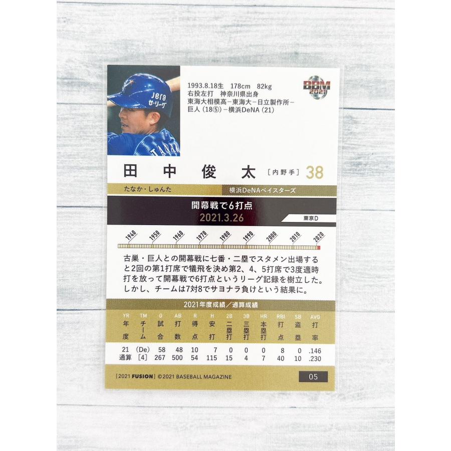 BBM 2021 ベースボールカード FUSION 記録の殿堂 05 横浜DeNAベイスターズ 田中俊太 : Nikotto Yahoo!ショップ - 通販 - Yahoo!ショッピング