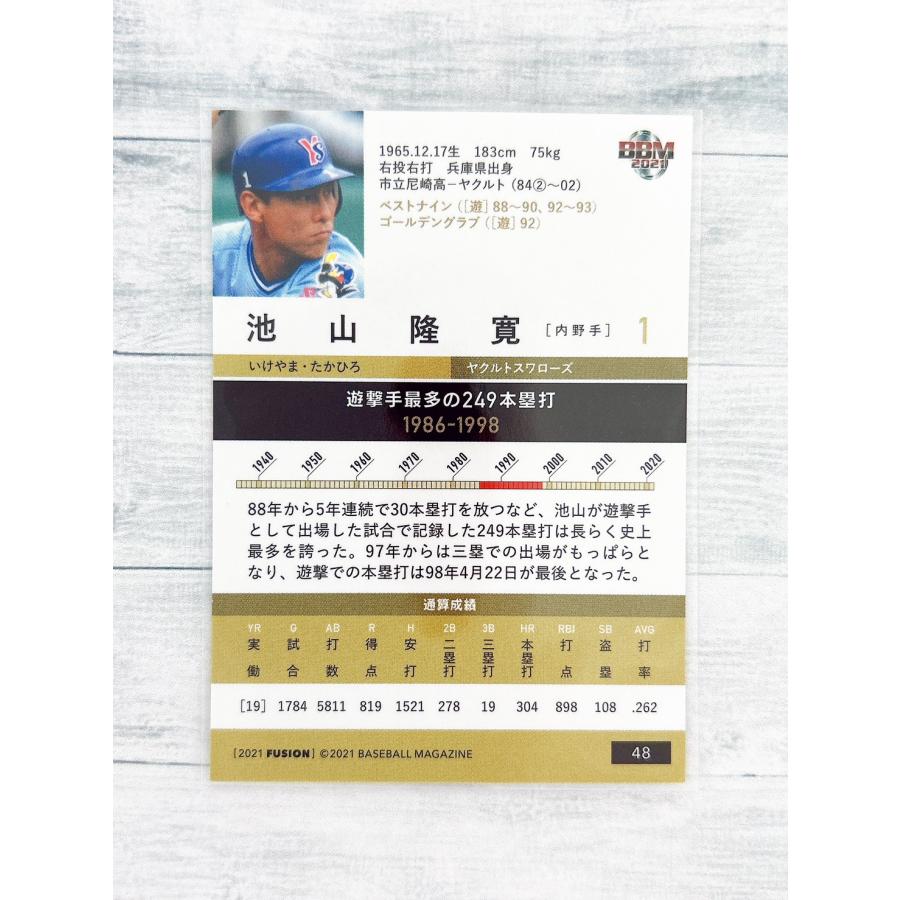 BBM 2021 ベースボールカード FUSION 記録の殿堂 48 ヤクルトスワローズ 池山隆寛 : Nikotto Yahoo!ショップ - 通販 - Yahoo!ショッピング