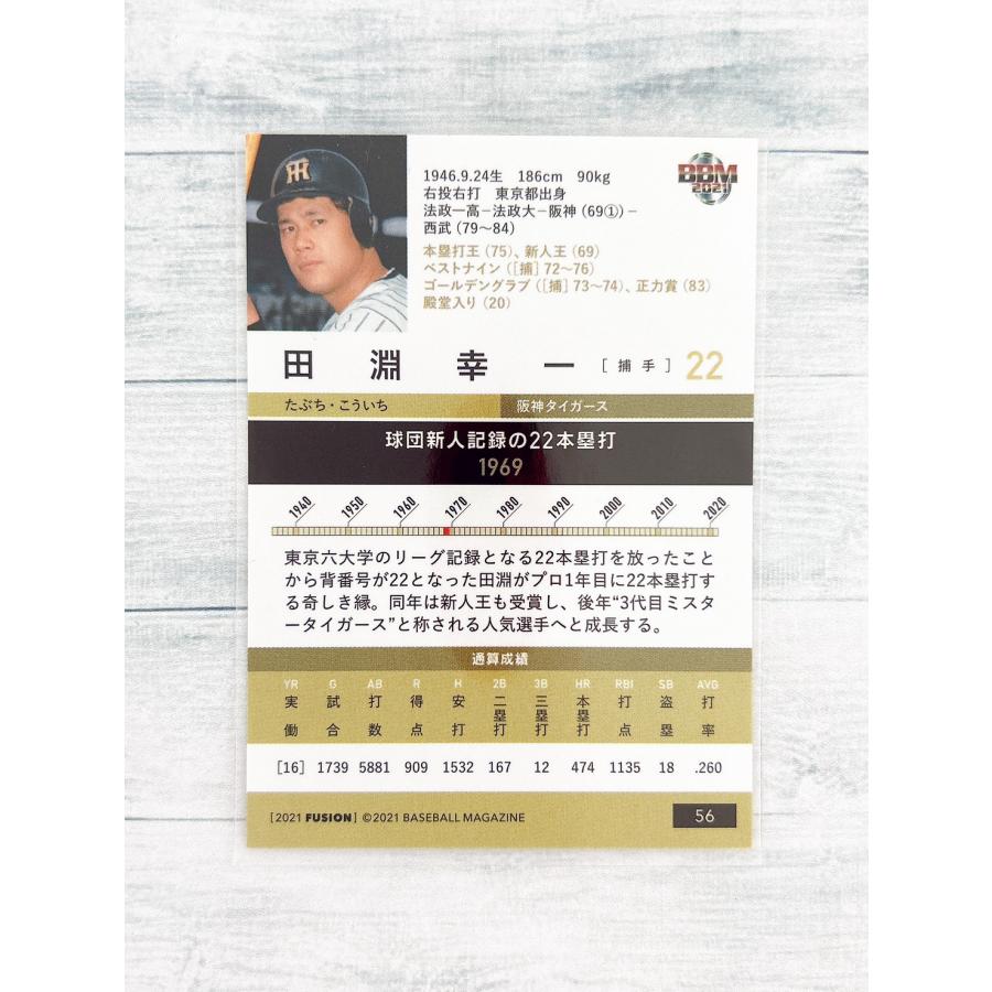 BBM 2021 ベースボールカード FUSION 記録の殿堂 56 阪神タイガース 田淵幸一 : Nikotto Yahoo!ショップ - 通販 - Yahoo!ショッピング