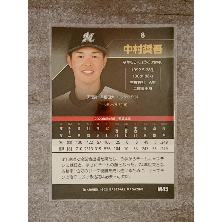 BBM2021 千葉ロッテマリーンズ レギュラーカード M45 中村奨吾 : Nikotto Yahoo!ショップ - 通販 - Yahoo!ショッピング