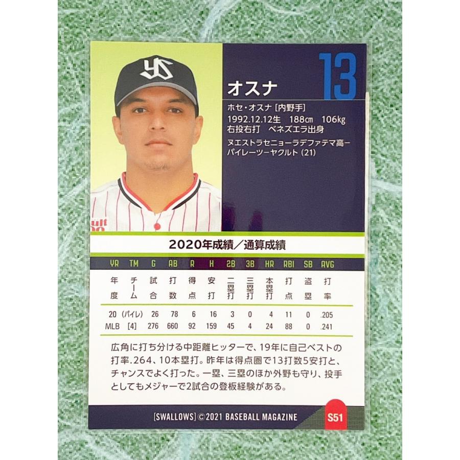 BBM2021 東京ヤクルトスワローズ レギュラーカード S51 オスナ ☆ :bbm-2021-swallows-051:Nikotto Yahoo!ショップ - 通販 - Yahoo!ショッピング