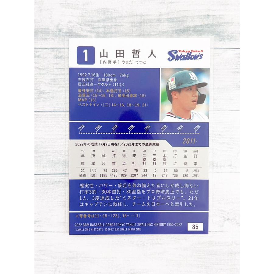 BBM 2022 東京ヤクルトスワローズヒストリー 1950-2022 レギュラーカード 85 現役選手 山田哲人 : Nikotto Yahoo!ショップ - 通販 - Yahoo!ショッピング