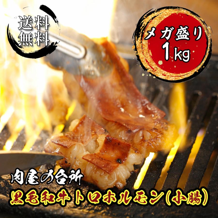 母の日 牛 和牛 黒毛和牛 牛ホルモン 小腸 トロホルモン もつ 牛もつ ホルモン鍋 ホルモン焼き 1kg メガ盛り バーベキュー BBQ ...