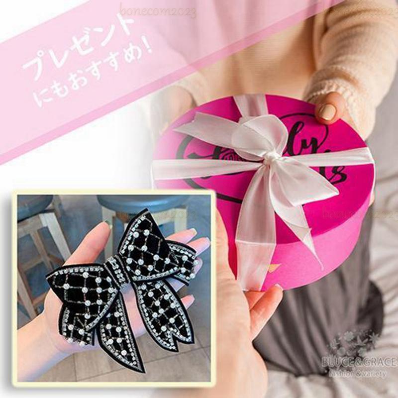 リボンバレッタ バレッタ 大きめ 結婚式 シンプル リボン パール リボンバレッタ バレッタ 大きめ 結婚式 シンプル リボン パール
