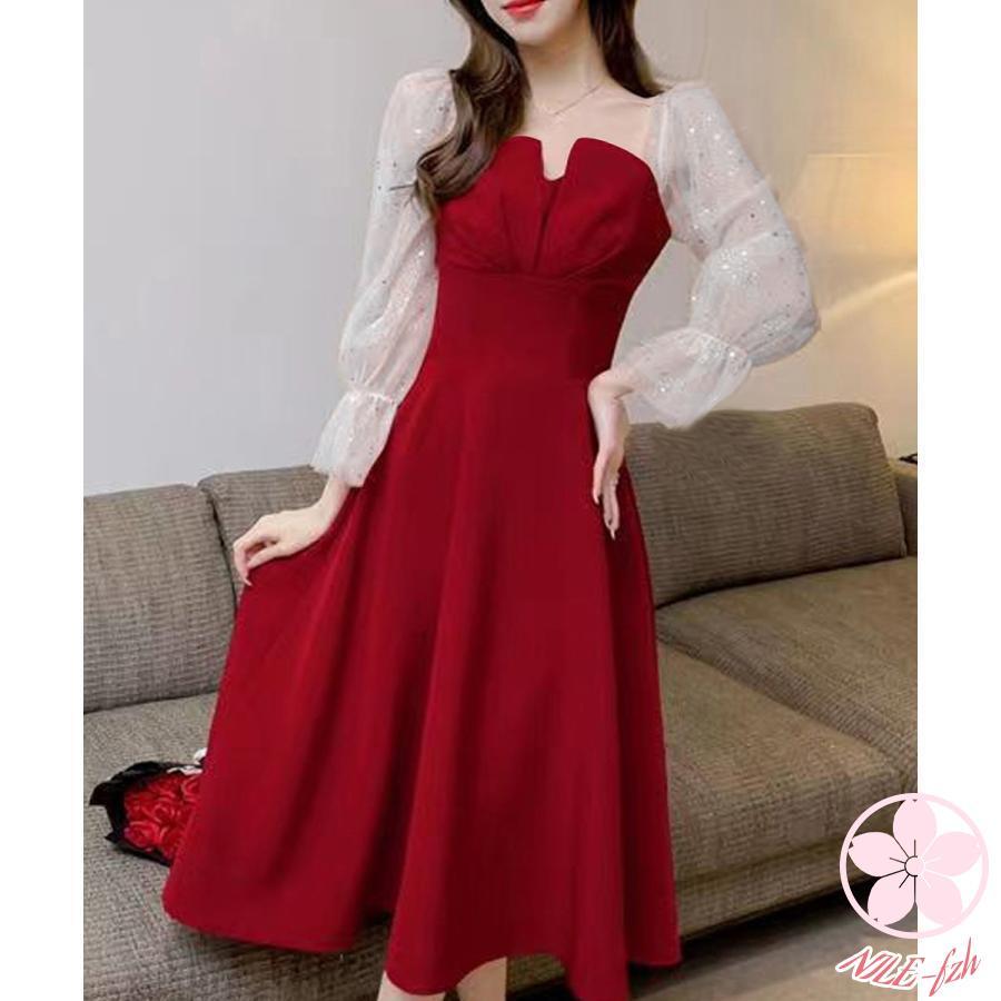 ワンピース 春 異素材 ウエディングドレス : NILE - 通販 - Yahoo!ショッピング