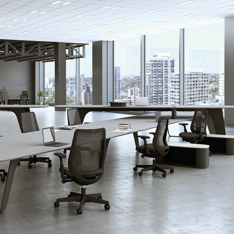 オカムラ ポータム スタンダードバック 背メッシュ（インターロック）ダークグレーフレーム 肘無し CF11XA CF11ZA オフィスチェア Potam okamura : インテリアショップ ...