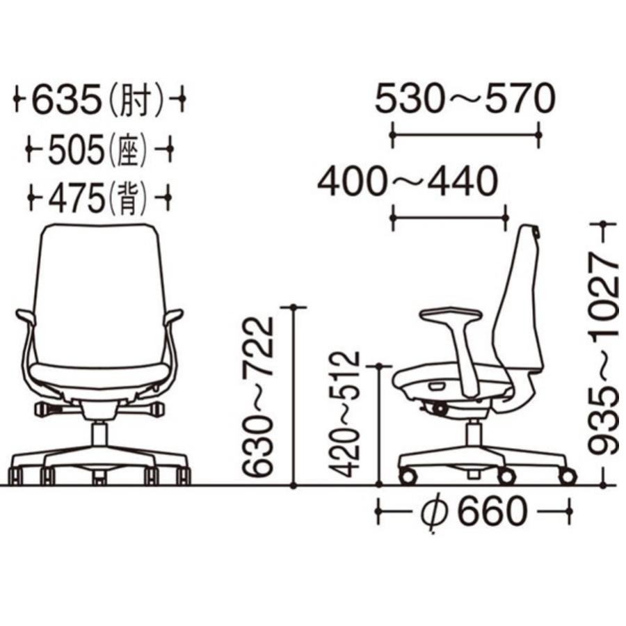 オカムラ ポータム スタンダードバック 背クッション（リネット）ブラックフレーム 可動肘 CF83XR CF83ZR オフィスチェア Potam okamura : インテリアショップ ...