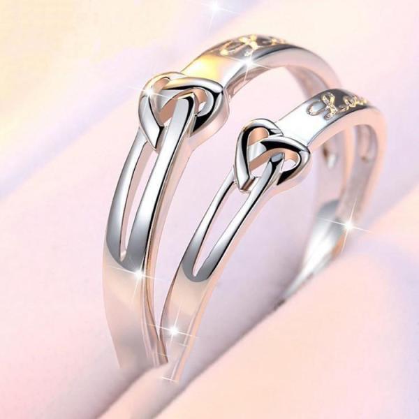 ペアリング フリーサイズ 指輪 ハート LOVE シルバー925 プラチナ仕上げ C型リング 母の日ギフト 女性 男性 : jh-jz002-0413-001-81 : NINAメルカート ...